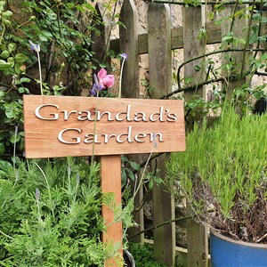 Grandads Garden Sign, Custom Sign, Garden Decor, Outdoor Sign ...