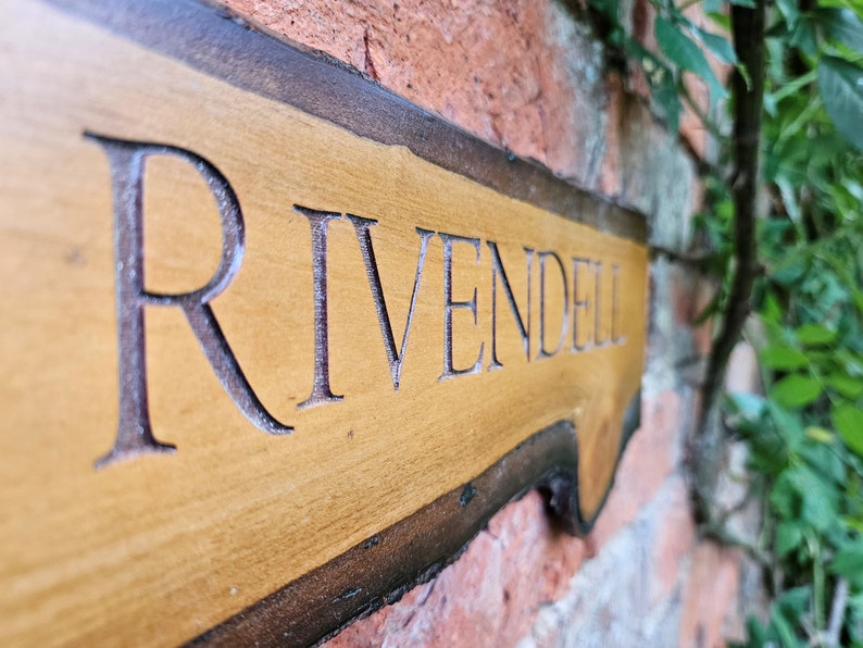 Wooden House Sign, Natural Wood Sign, House Name, House Plaque, House ...