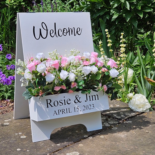 Welcome Sign With Flower Box - Etsy