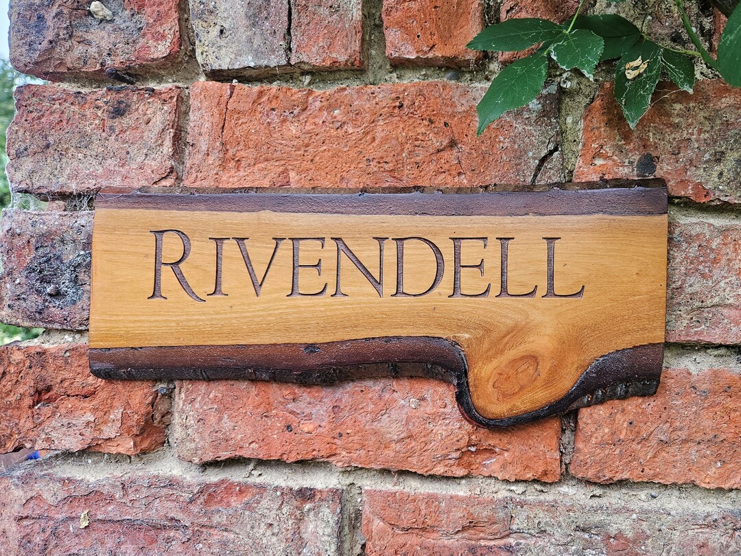 Wooden House Sign, Natural Wood Sign, House Name, House Plaque, House ...