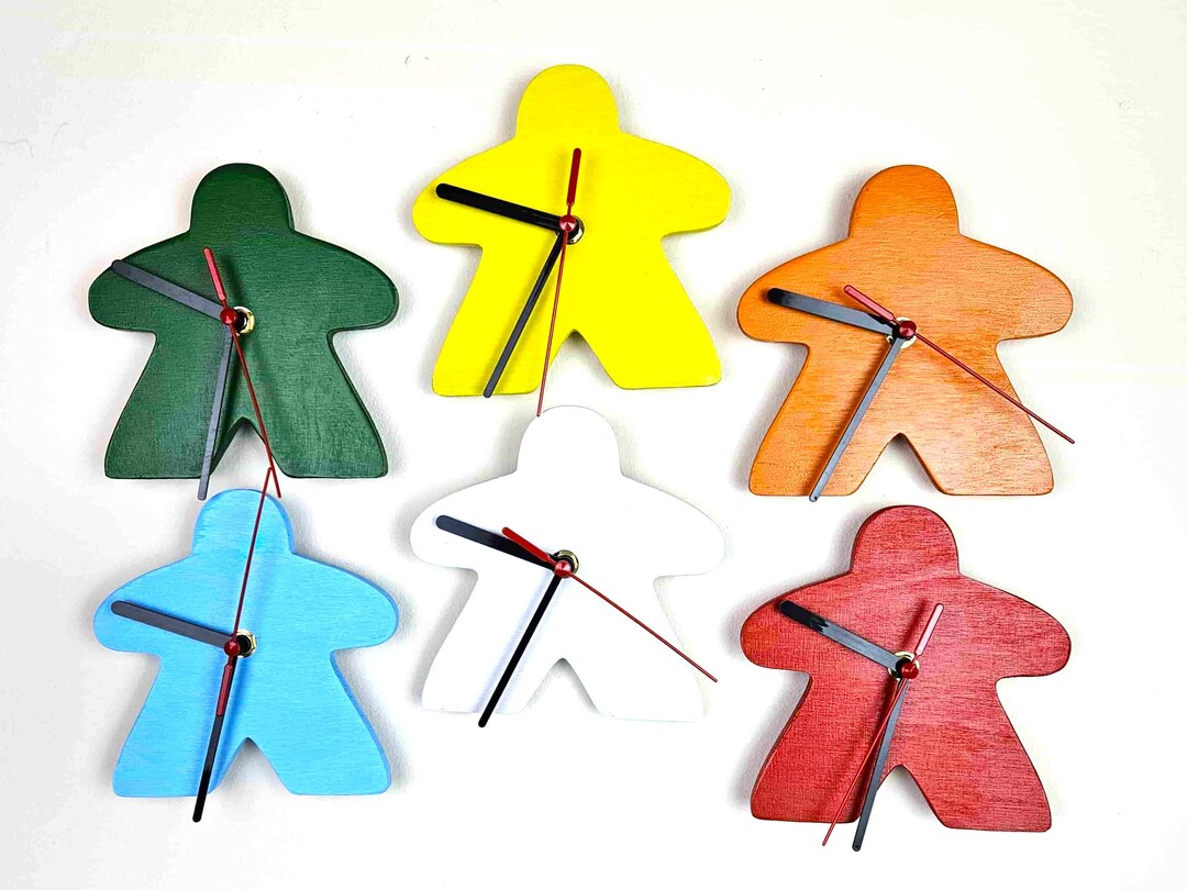 Meeple Wall Clock, Board Game Wall Clock, Meeples, Wall Clock, Board ...