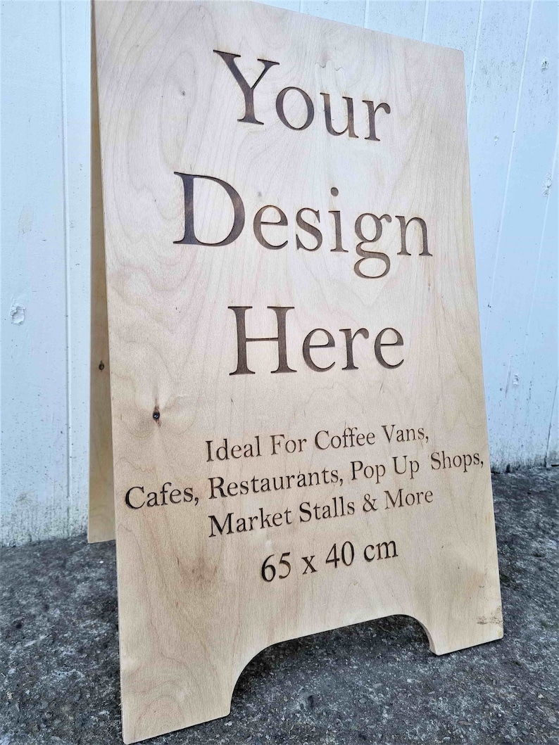 Pavement Sign, Advertising Sign, Business Sign, Coffee Van Sign ...