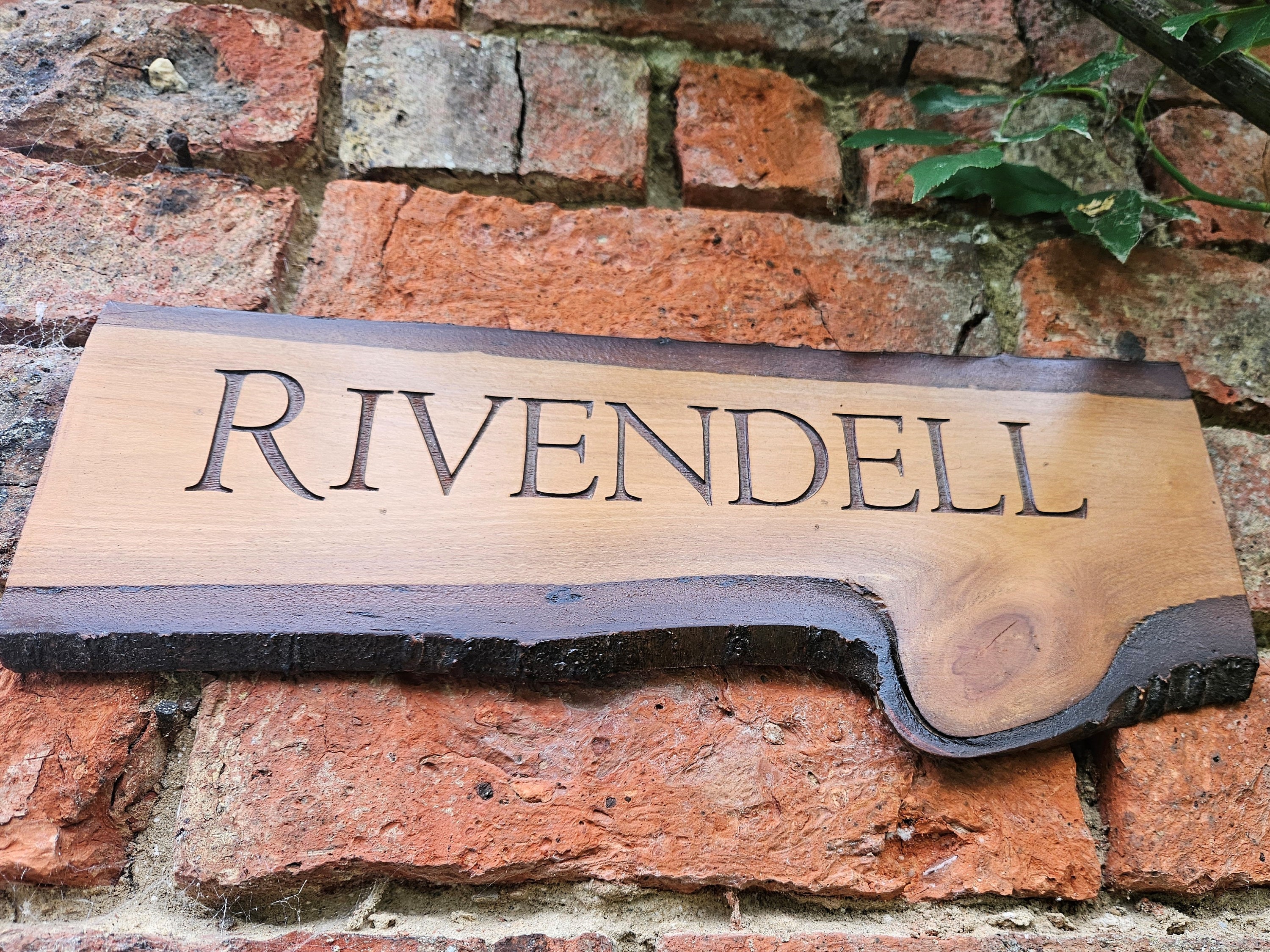 Wooden House Sign, Natural Wood Sign, House Name, House Plaque, House ...
