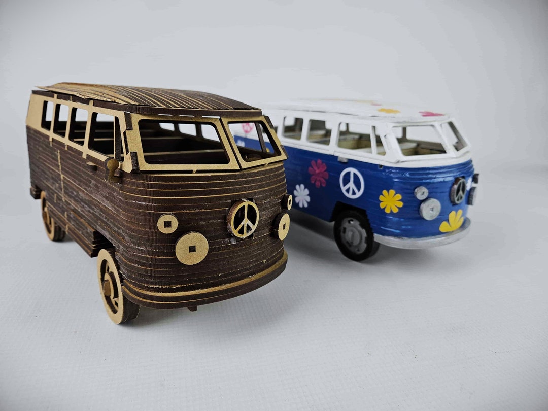 Classic Camper Model, Camper Bus Model, Model Kit, 3D Model, Wooden ...