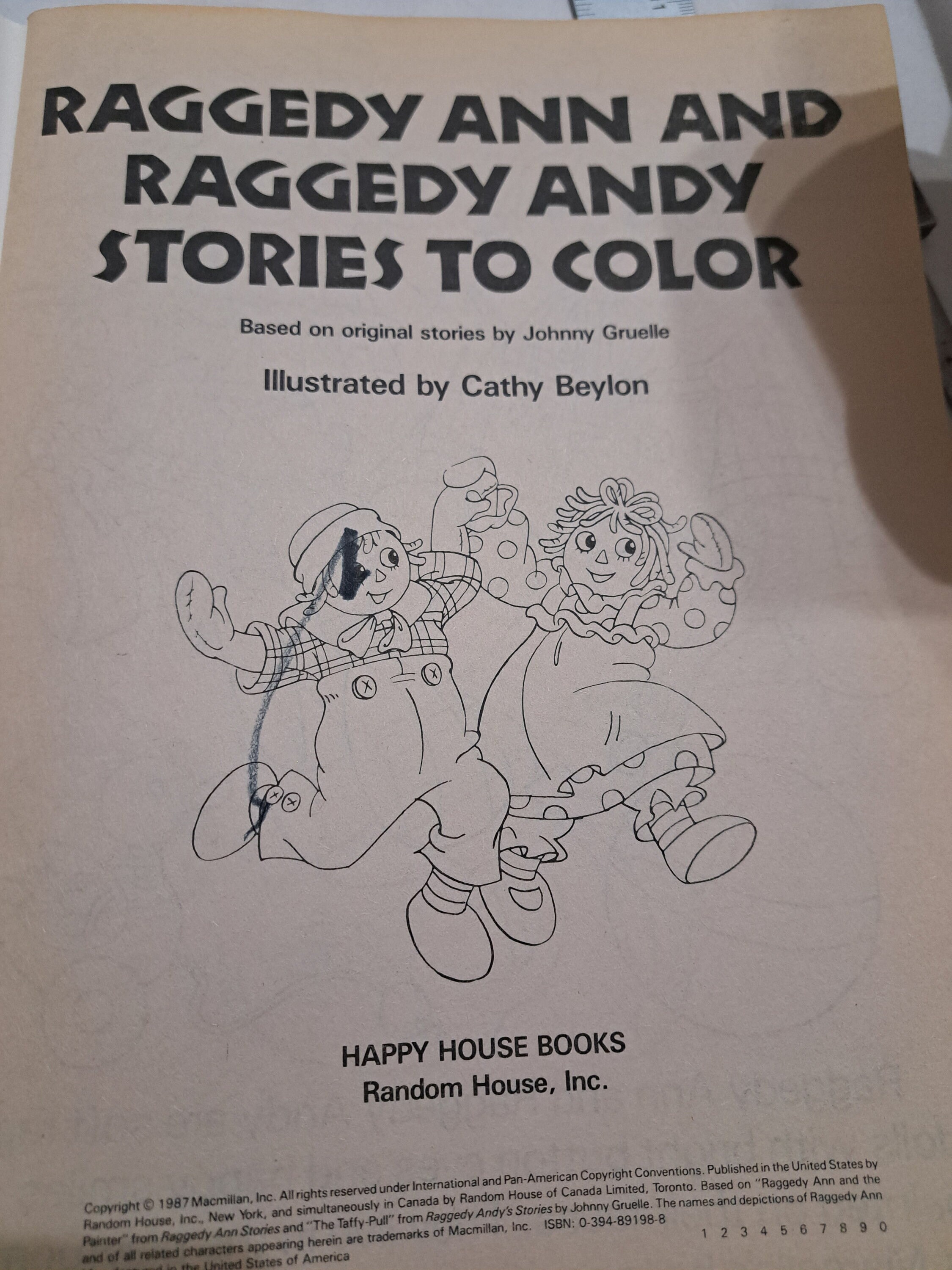 VTG. Raggedy Ann & Raggedy Andy Stories to Color--coloring Book - Etsy
