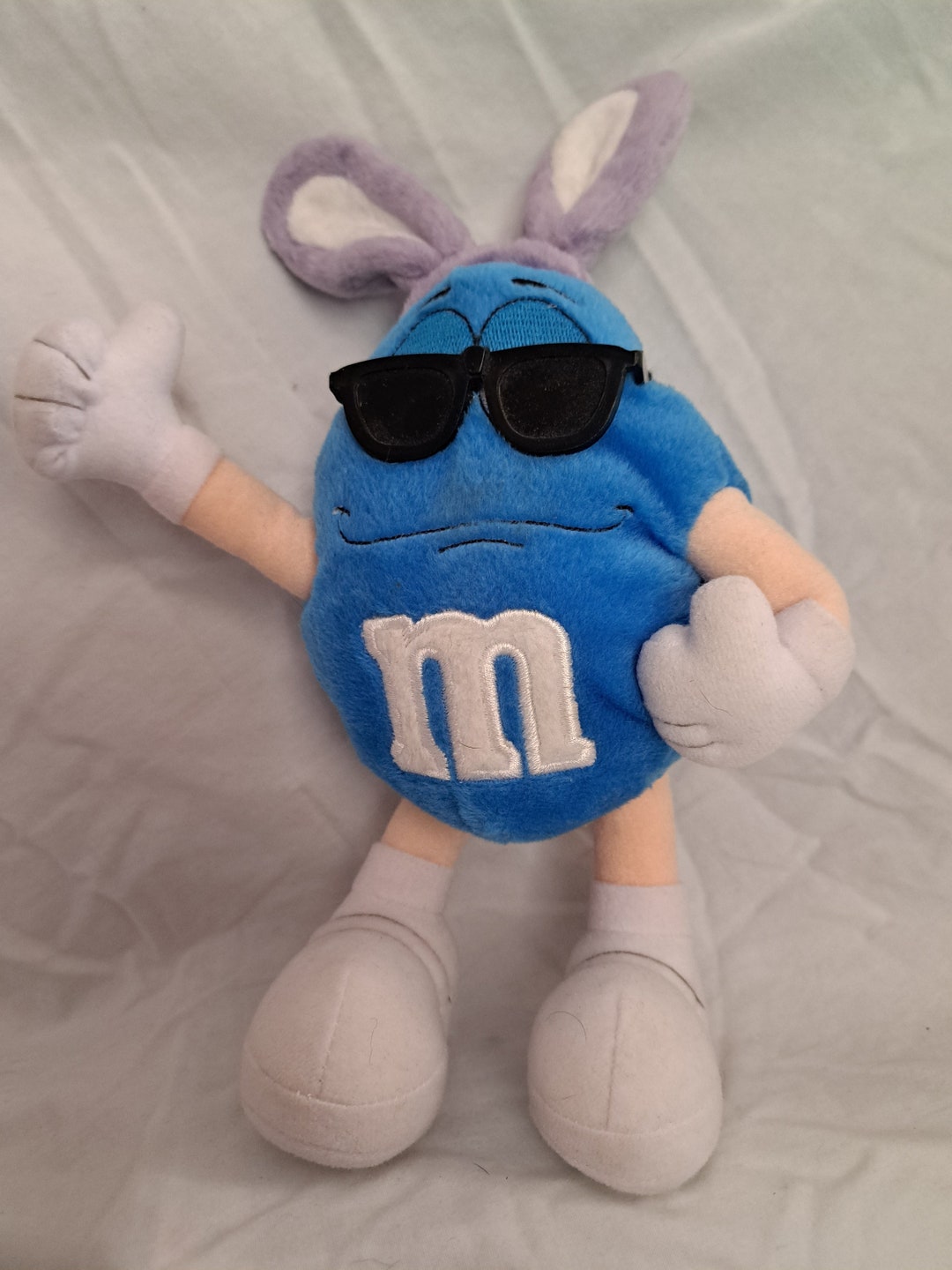 M and M's Vtg 2003 BLUE M&M Easter Bunny Themed 10.5" Stuffed Animal ...