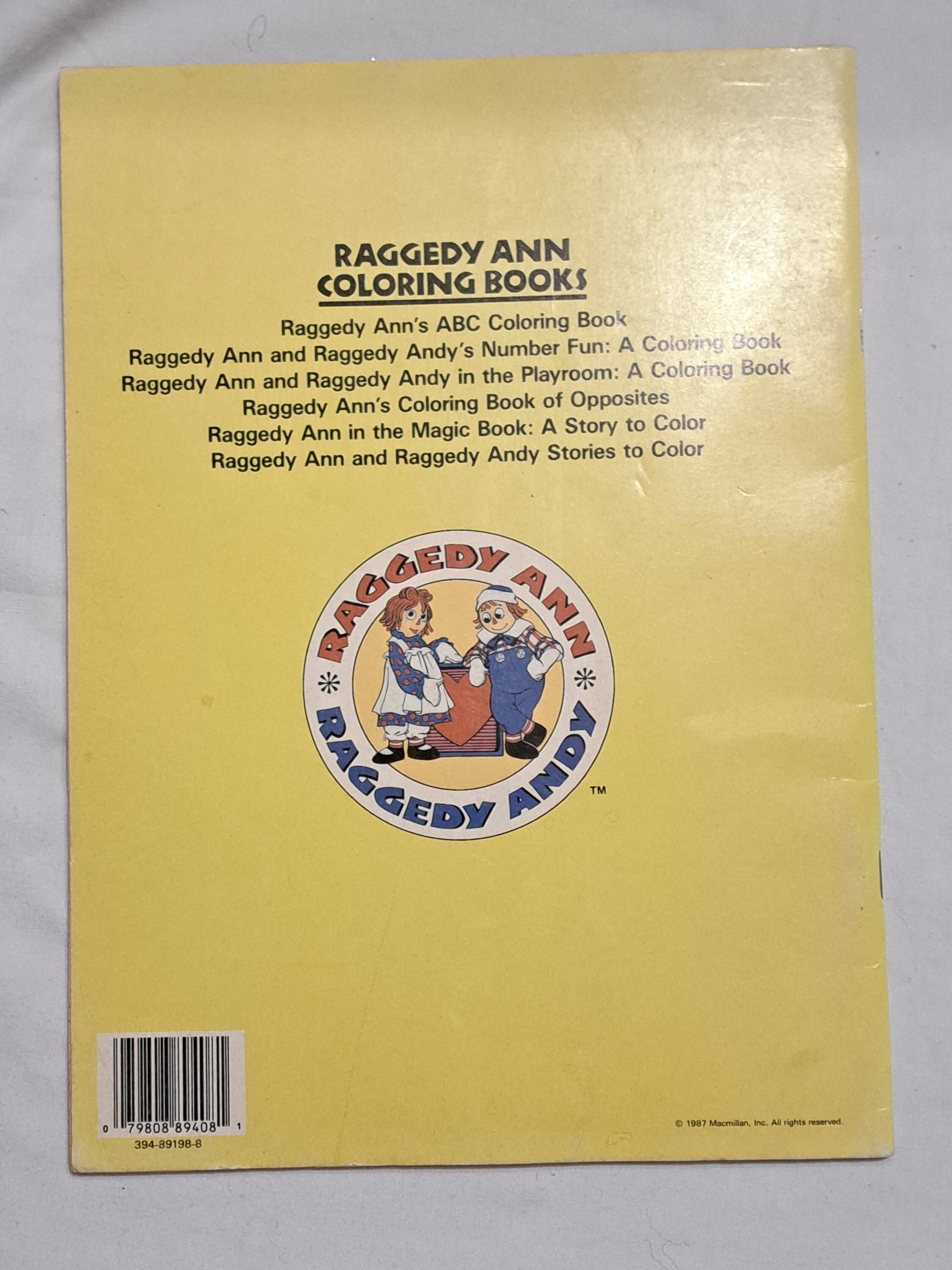 VTG. Raggedy Ann & Raggedy Andy Stories to Color--coloring Book - Etsy