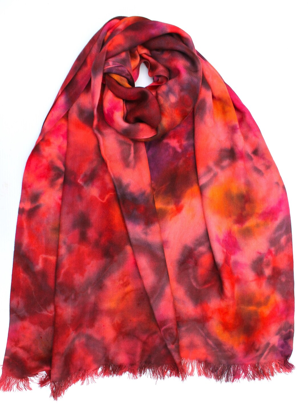 Extra Large Winter Scarf, Red, Burgundy and Black Pashmina, Super Soft ...