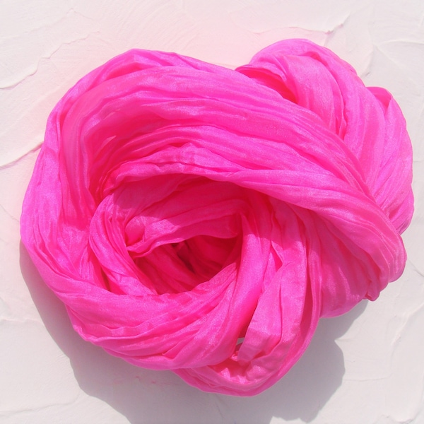 Neon Pink Scarf - Etsy