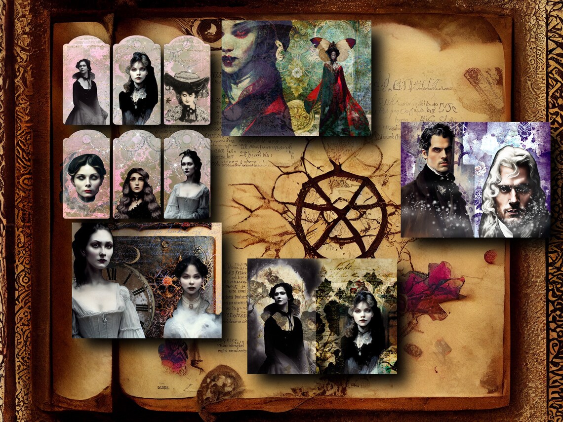 Vampire Junk Journal Kit Printable Pages Digital Paper - Etsy