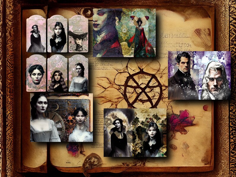 Vampire Junk Journal Kit Printable Pages Digital Paper - Etsy