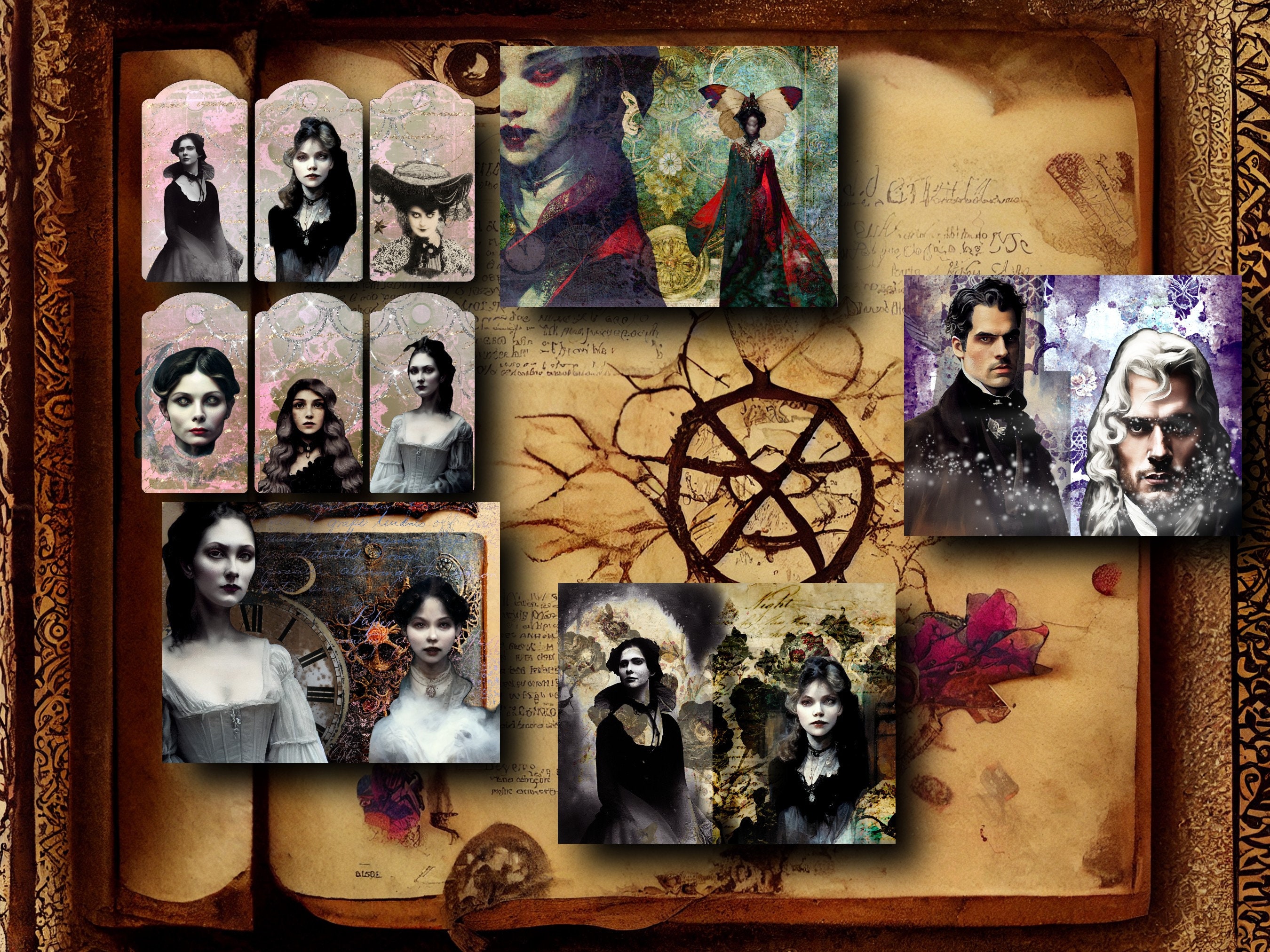 Vampire Junk Journal Kit Printable Pages Digital Paper - Etsy