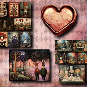 Whimsical Alice in Wonderland Printable Junk Journal Kit, Vintage ...