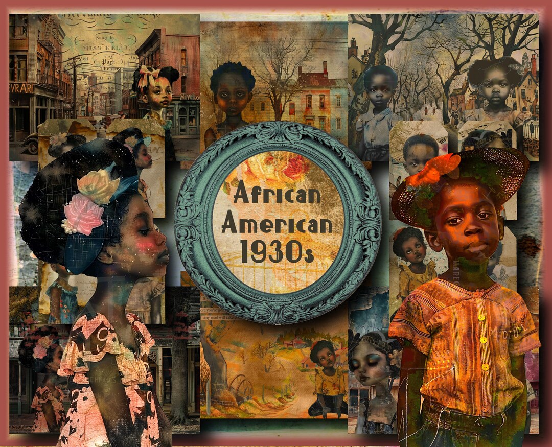 African American Children 1930s Junk Journal Printable Junk Journal Kit ...
