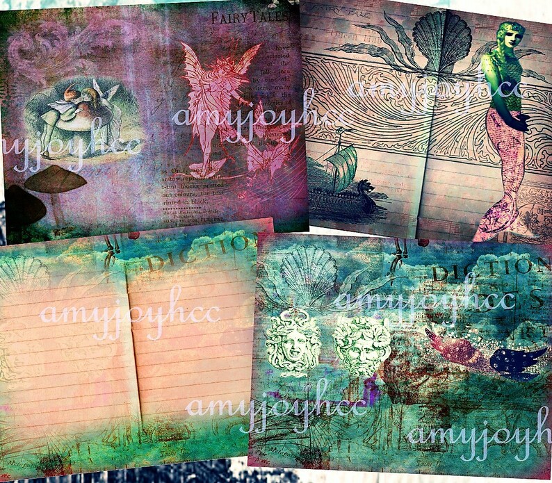Junk Journal Kit DIY Journal Mythical Creatures Digital - Etsy