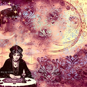 Tarot Moon Junk Journal Printable, Fortune Teller Celestial Junk ...