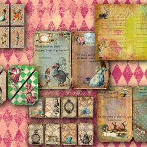 Alice in Wonderland Junk Journal Printable Alice in Wonderland Journal ...