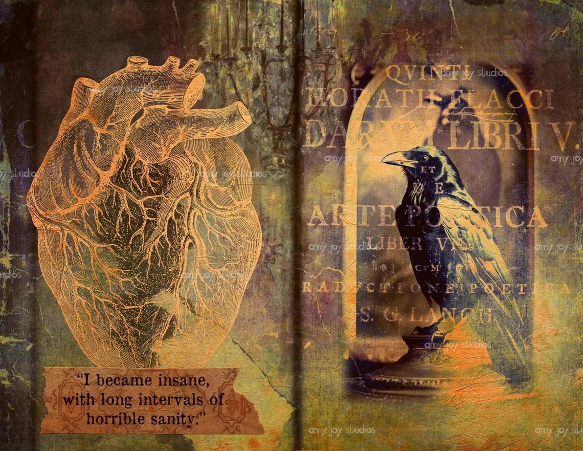 Edgar Allan Poe Digital Journal Kit: Vintage Gothic Scrapbook (digital ...
