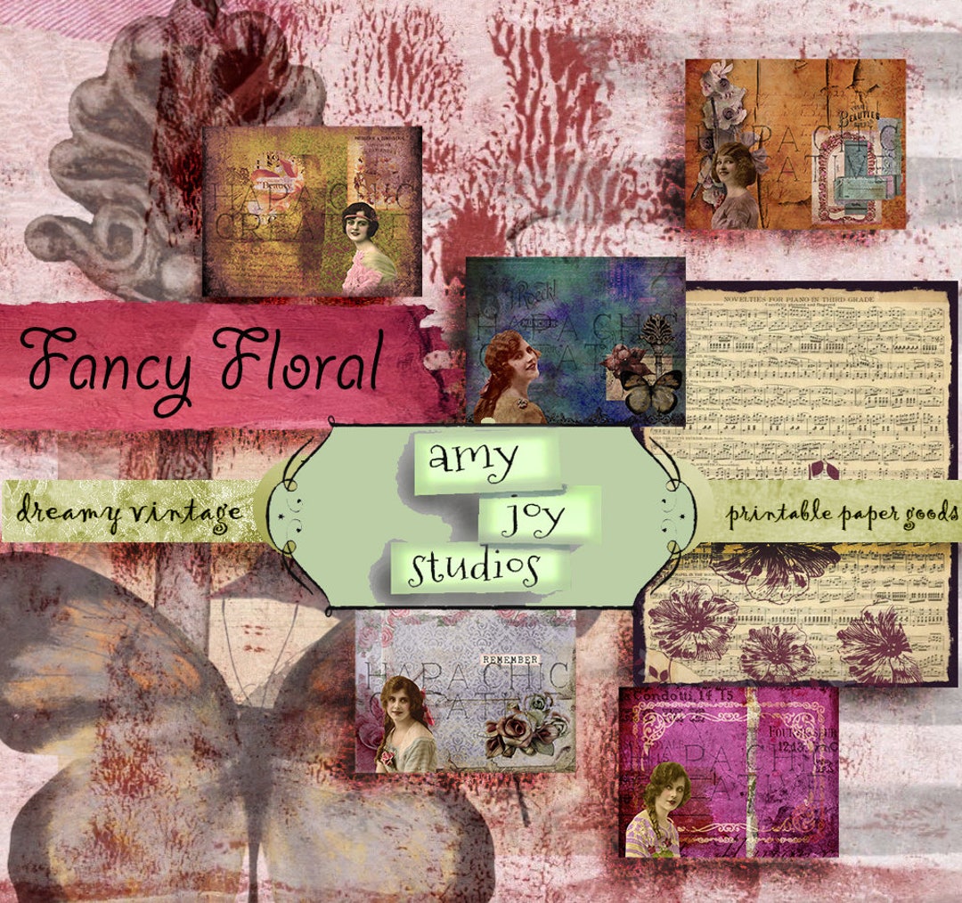 Fancy Floral Vintage Journal Junk Journal Printable Digital - Etsy
