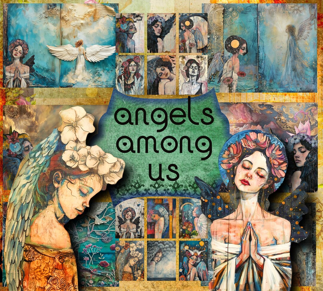 Angels Among Us Bible Journaling Kit Printable Journal Faith Prayer ...