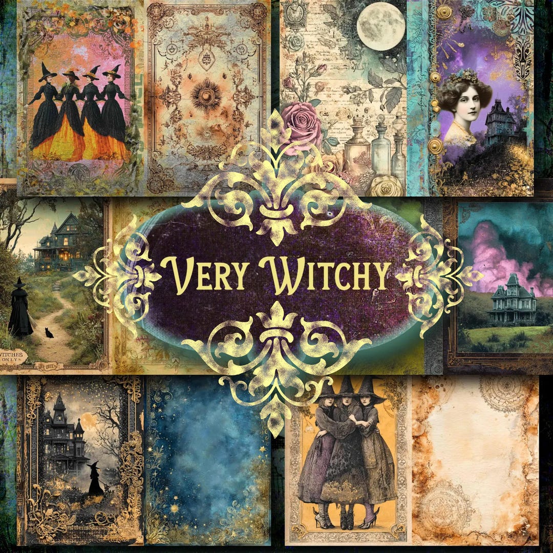 Witch Junk Journal Kit: Grimoire Ephemera, Wiccan Printable (digital ...