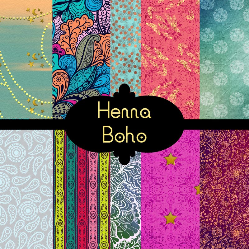 Henna on Canvas - Etsy