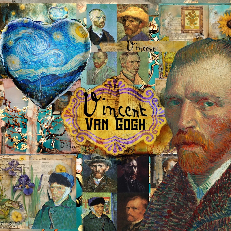 Van Gogh Scrapbook Papers - Etsy