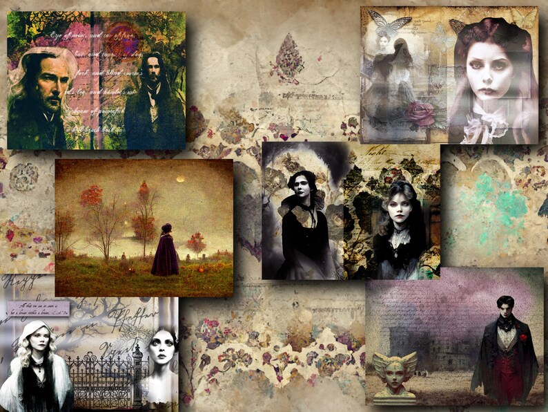 Vampire Junk Journal Kit Printable Pages Digital Paper - Etsy