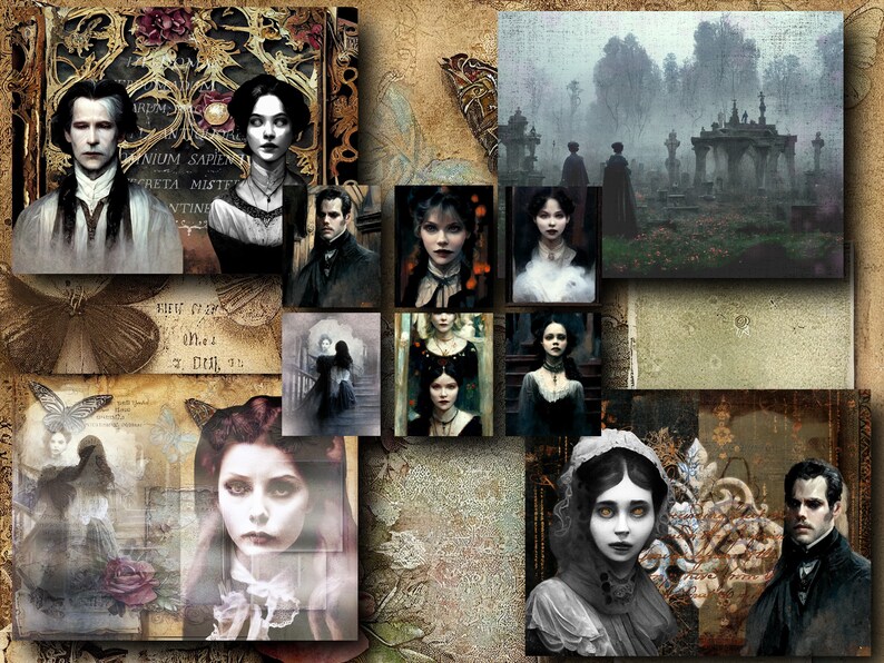 Vampire Junk Journal Kit Printable Pages Digital Paper - Etsy