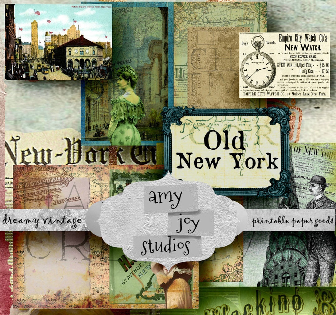 Old New York Printable Journal Junk Journal Vintage Digital Paper New ...