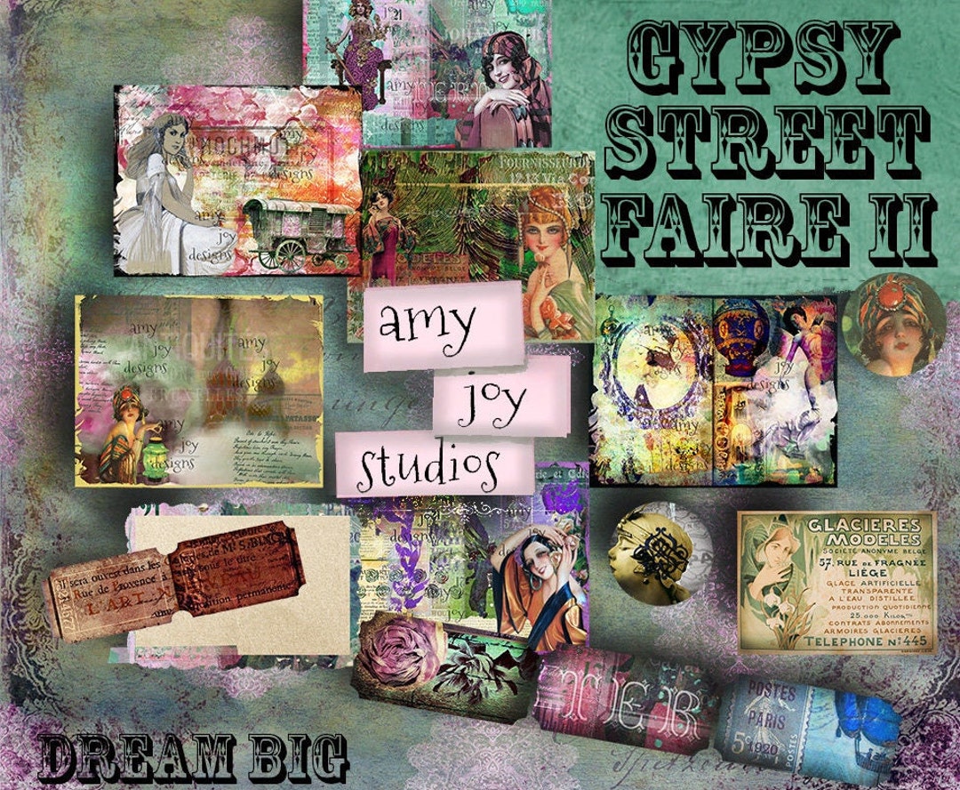 Gypsy Street Faire II Boho Digital Journal Kit Bohemian Printable ...