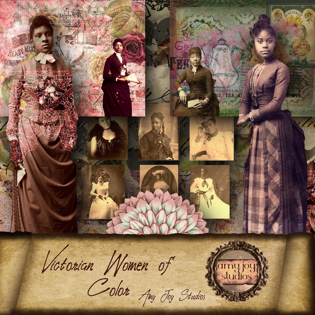 Victorian Women of Color, Black History, Vintage Junk Journal Printable ...