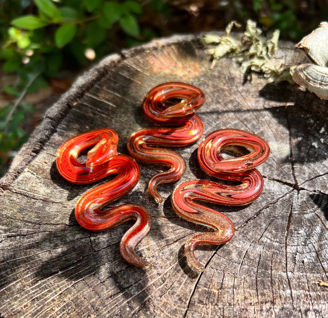 SNAKE FIGURINE. Multicolor Glass Snake Figurine for Altars & - Etsy