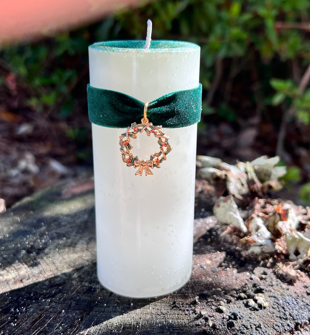 YULE WREATH Spell Candle. for Peaceful Protection, and Attracting ...
