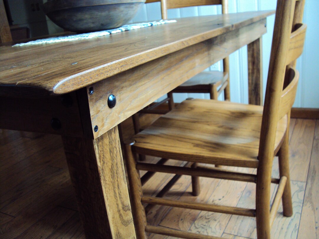 Farmhouse Table, Harvest Table, Primitive Table, Antique Table, Rustic ...
