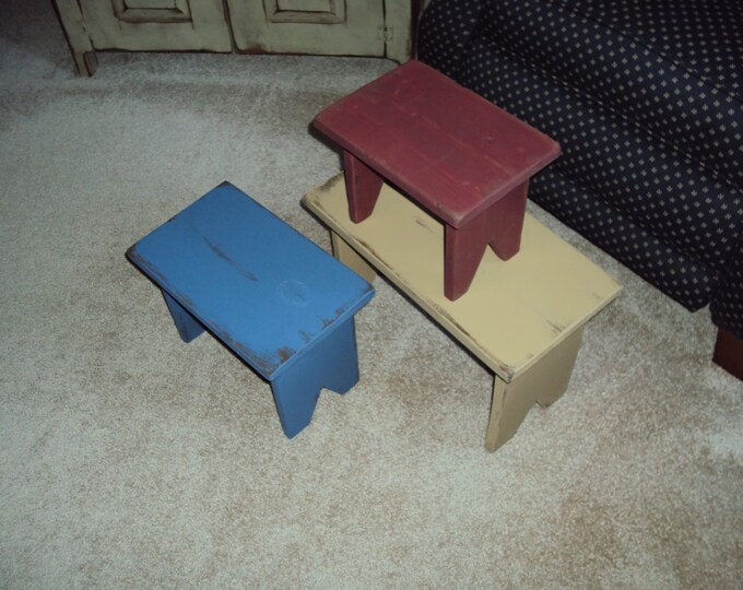 Small Stool, Small Bench, Foot Stool, Set of Three, Stools, Decorative ...