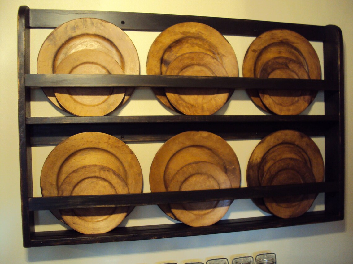 Plate Rack Plate Shelf Hanging Plate Shelf Farm House Plate - Etsy