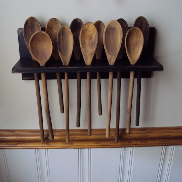 Wooden Spoon Wall Holder - Etsy