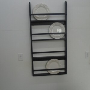 Plate Rack Wall Mounted, Plate Shelf, Hanging Plate Shelf, Farmhouse ...