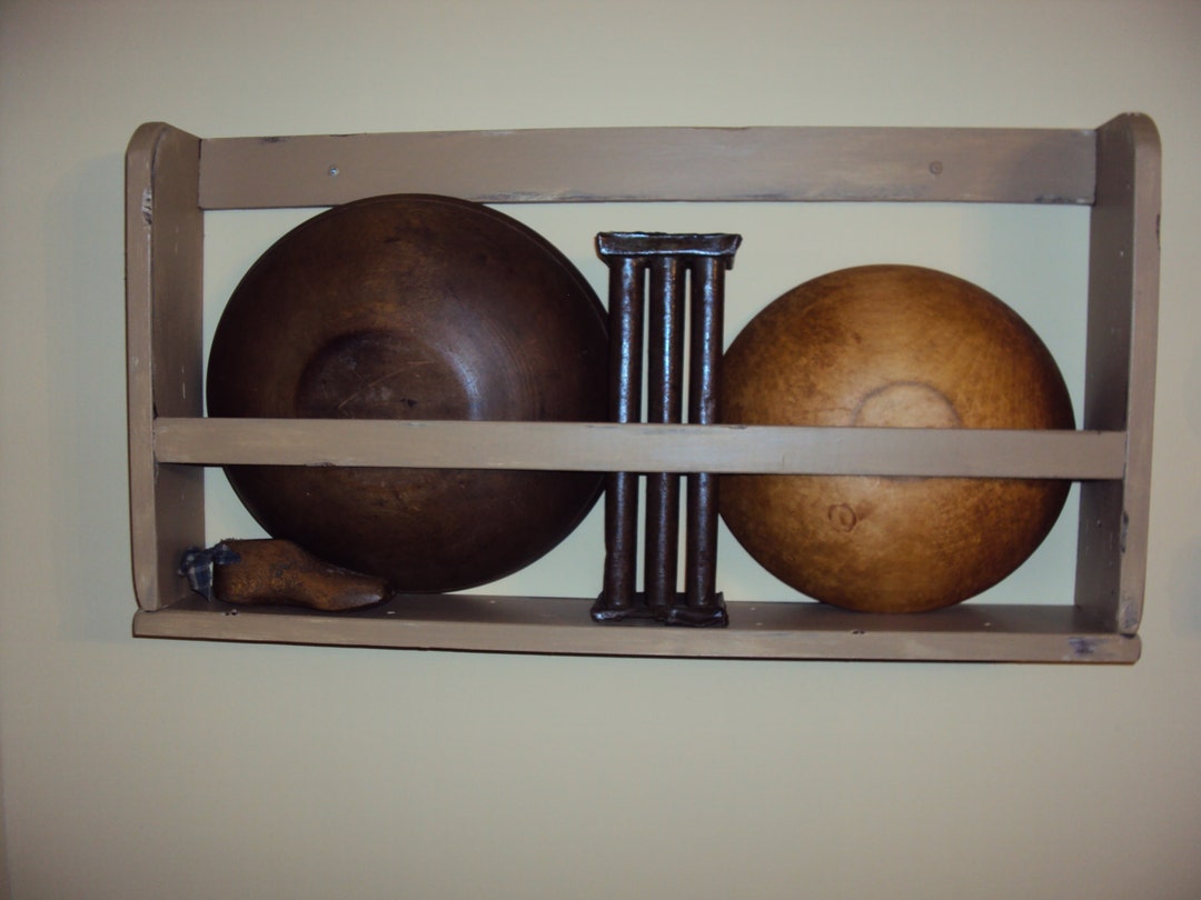 Bowl Shelf, Bowl Rack, Hanging Shelf, Hanging Rack, Wood Bowl, Wood ...