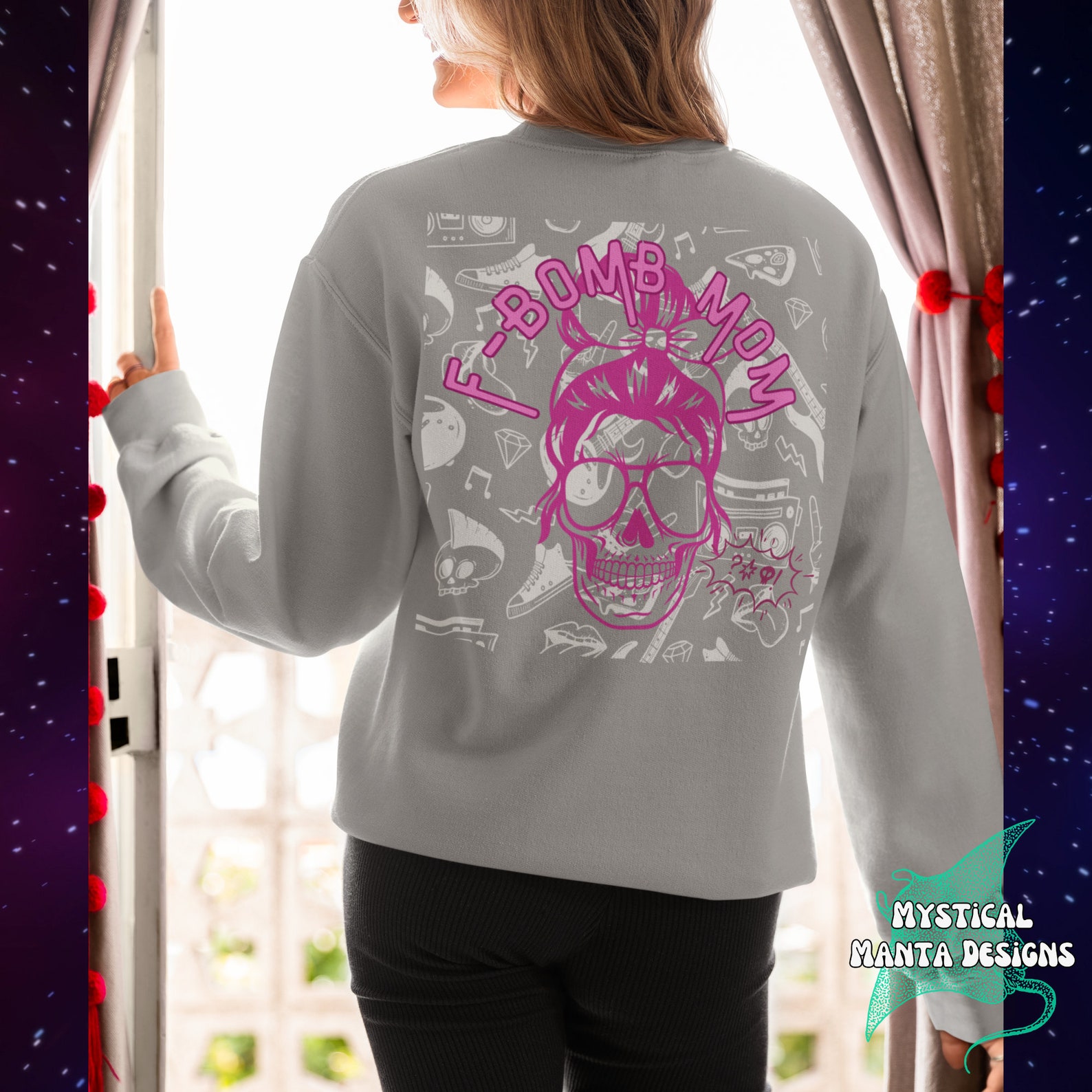 Mama Funny Crewneck Sweatshirt F Bomb Mom - Etsy
