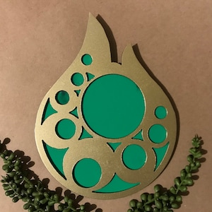 Legend of Zelda Heart Container / Stamina Vessel Handmade Hanging Metal ...