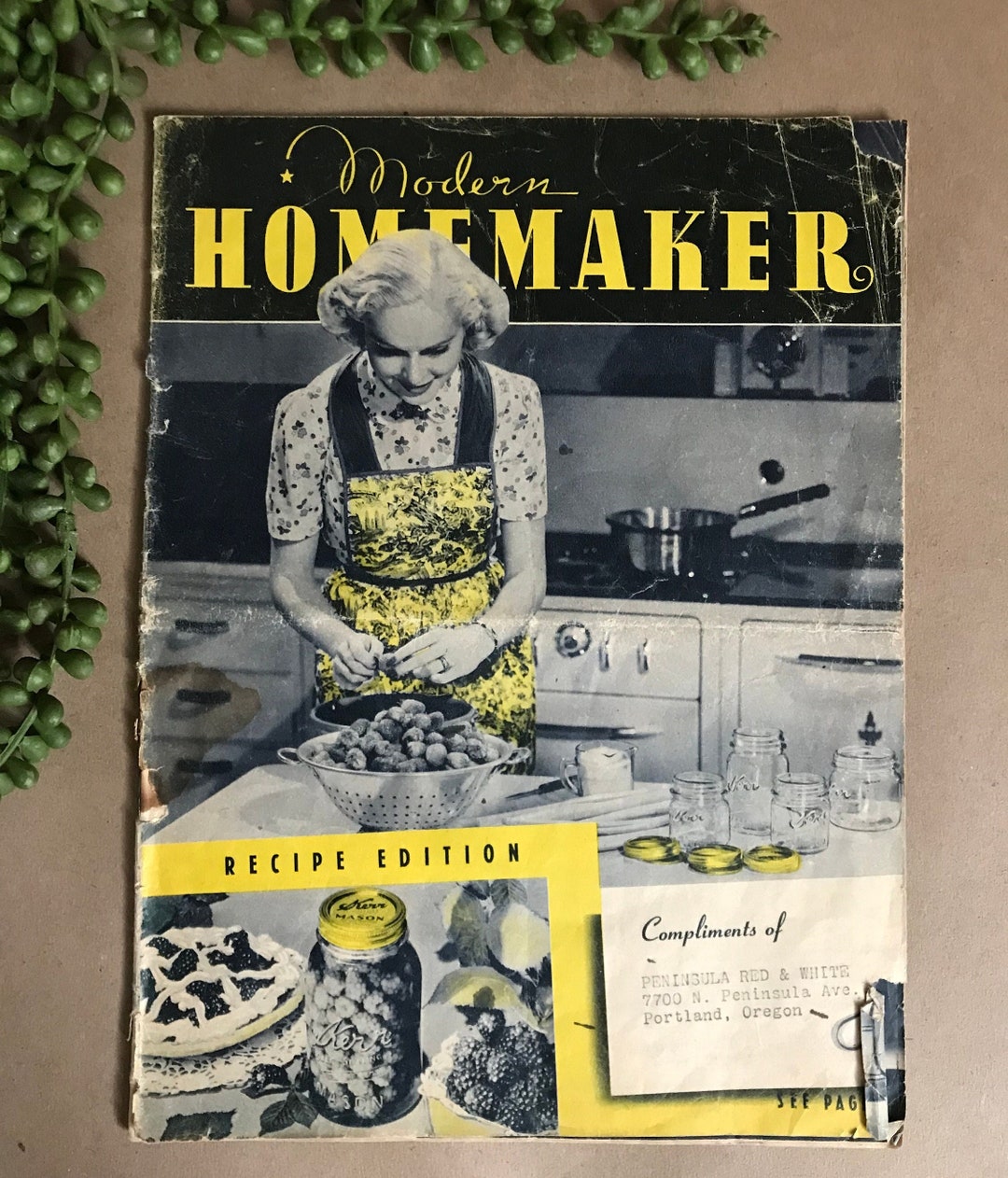 Modern Homemaker Recipe Edition Vintage 1941 Magazine Kerr Mason Jars ...