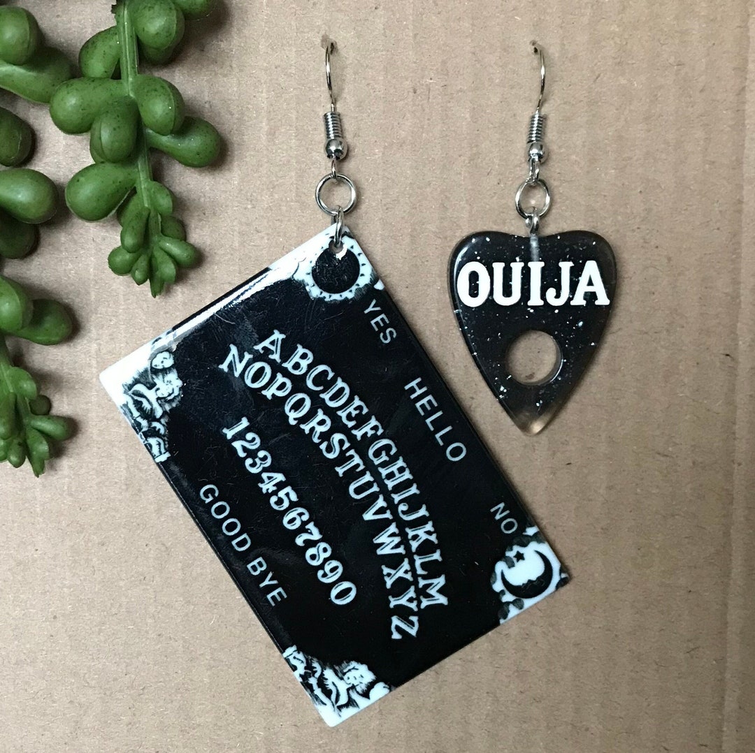 Ouija Board & Planchette Drop Earrings ~ Spooky Gothic Resin Charms ...