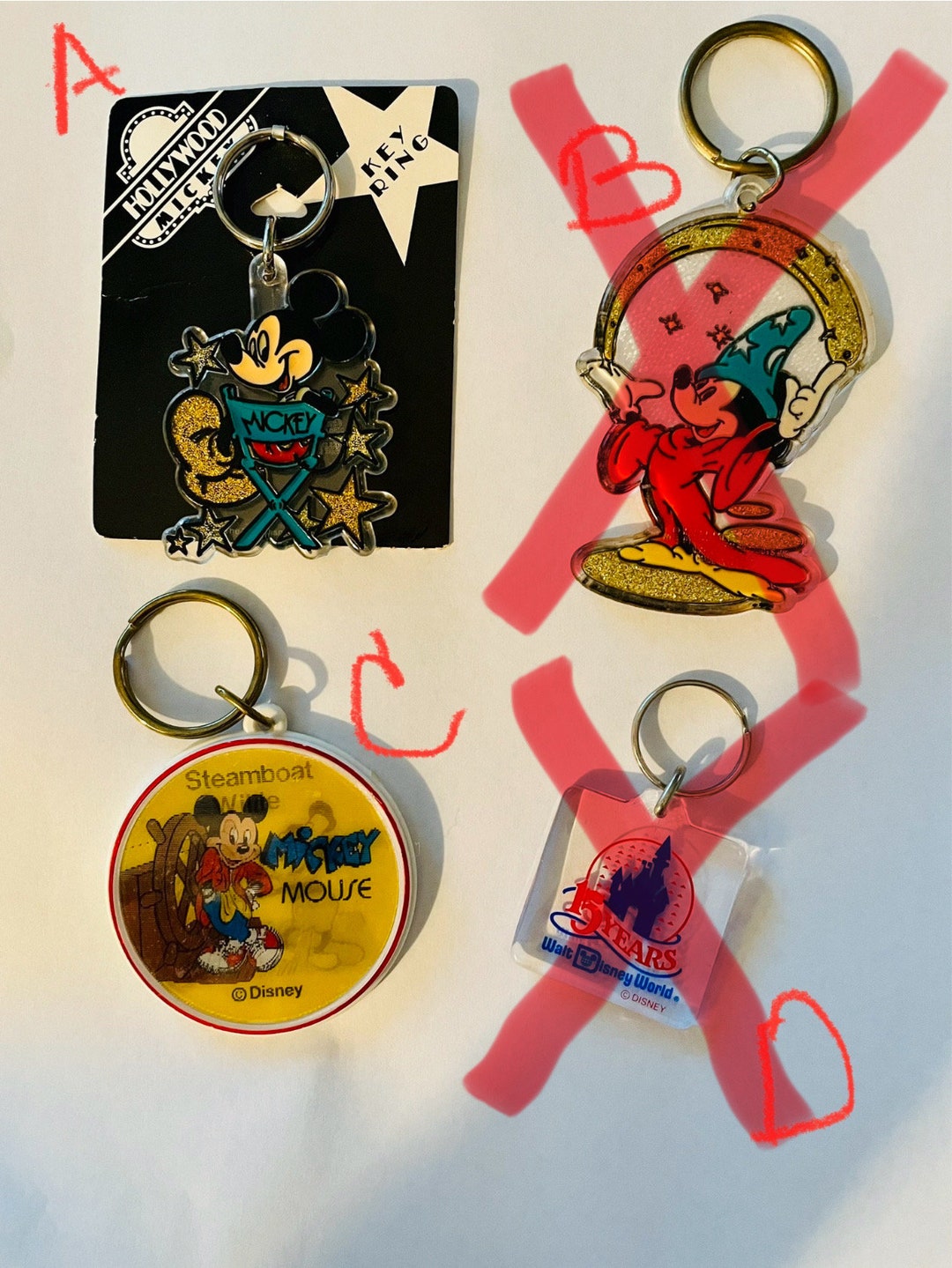 Mickey Mouse Key Chain - Etsy