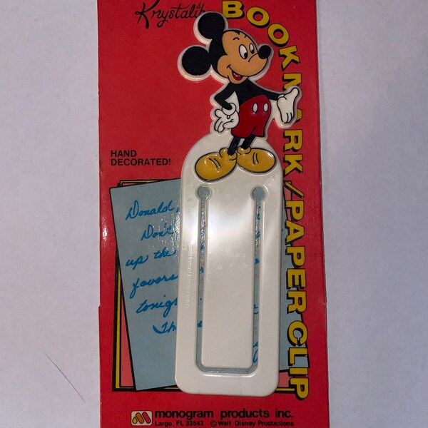 Mickey Mouse Bookmark Magnetic - Etsy