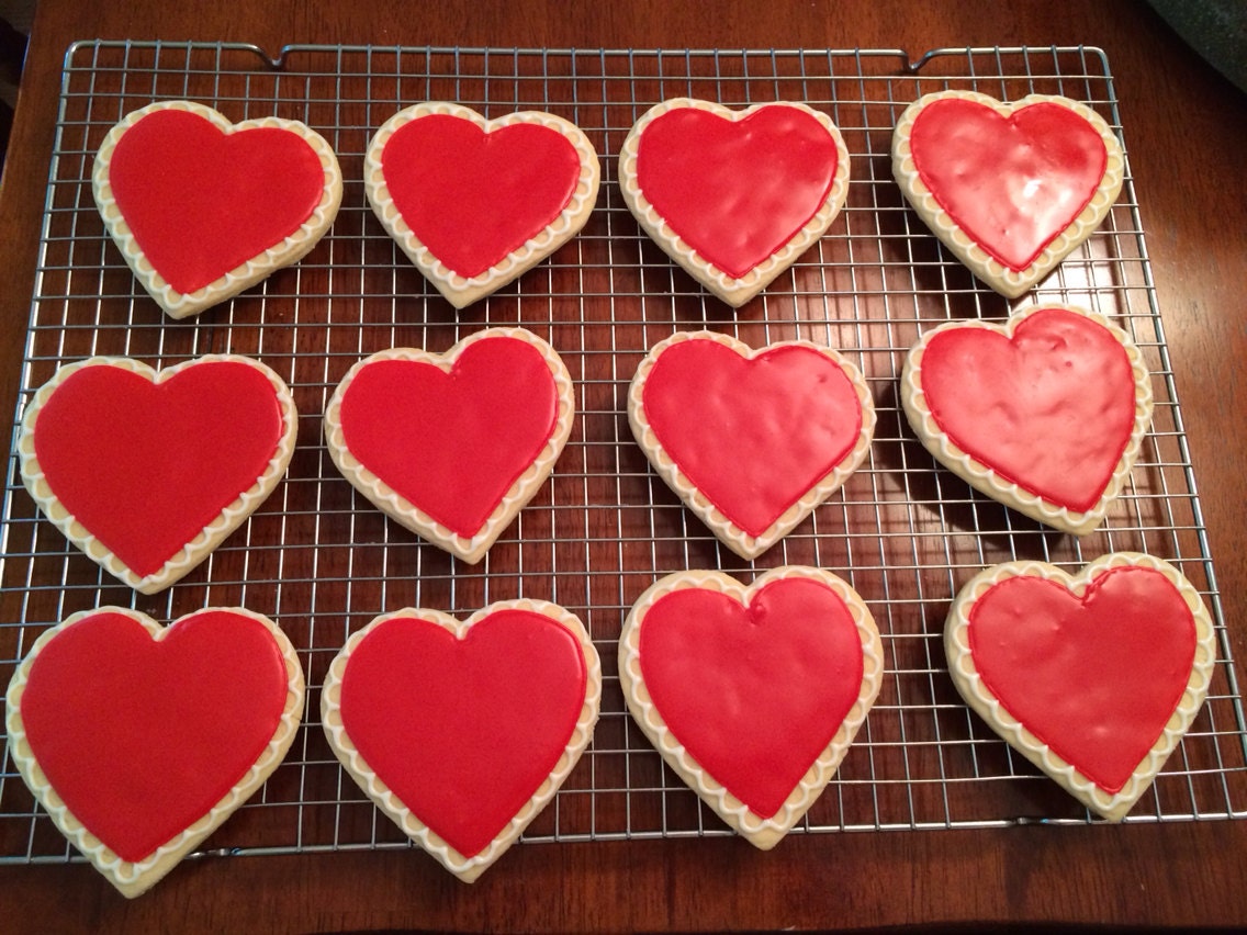 Giant Heart Cookies perfect party cookies | Etsy