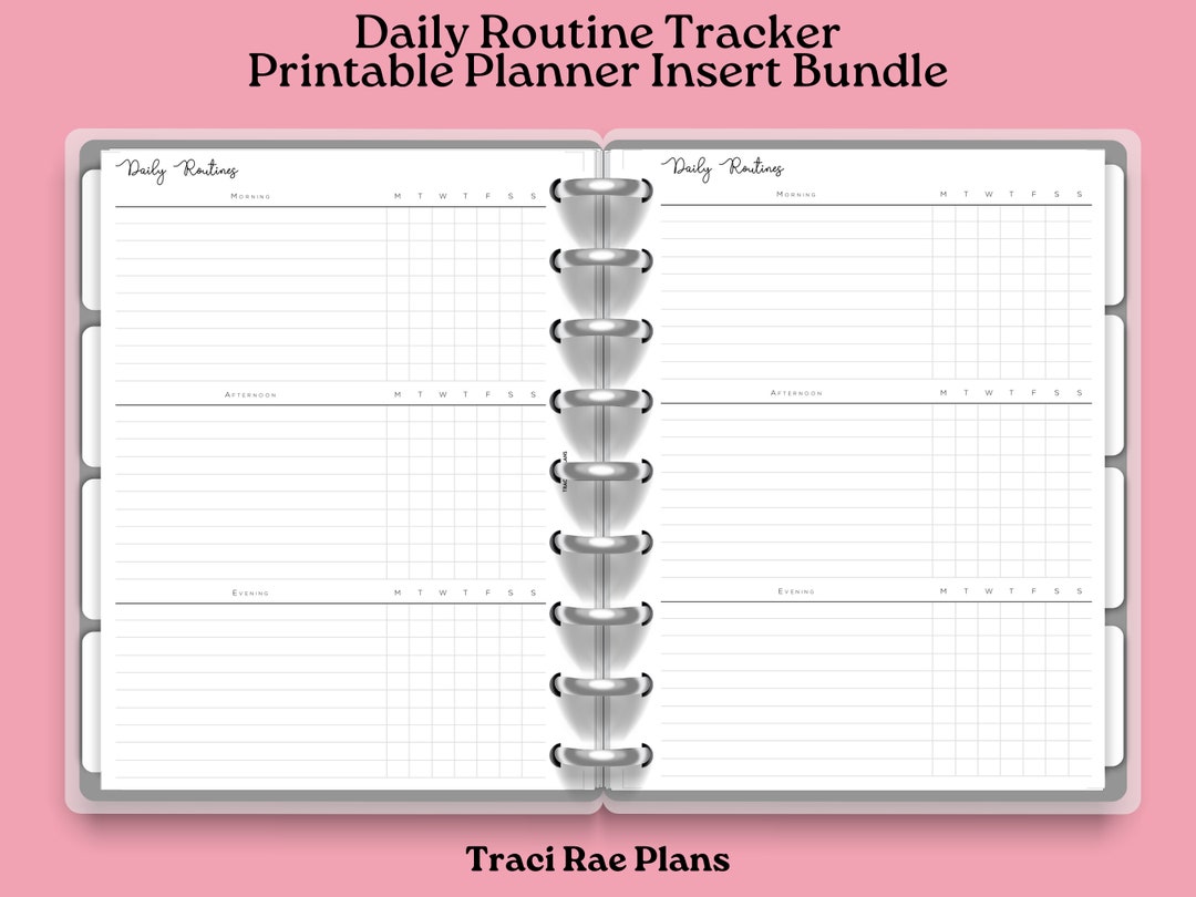 Printable Insert Bundle - Daily Routine Tracker - Etsy