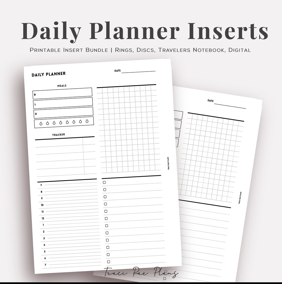 Printable Insert Bundle - Daily Undated - Etsy