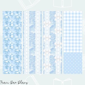 Printable Bookmark Bundle - Blue Floral - Etsy